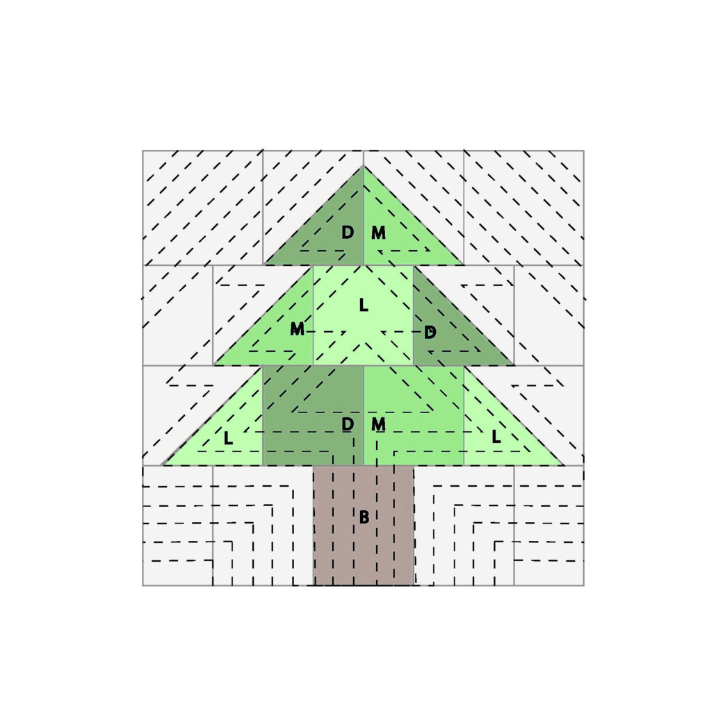 Quilted Evergreen Christmas Tree Pattern | Fabric Ninja